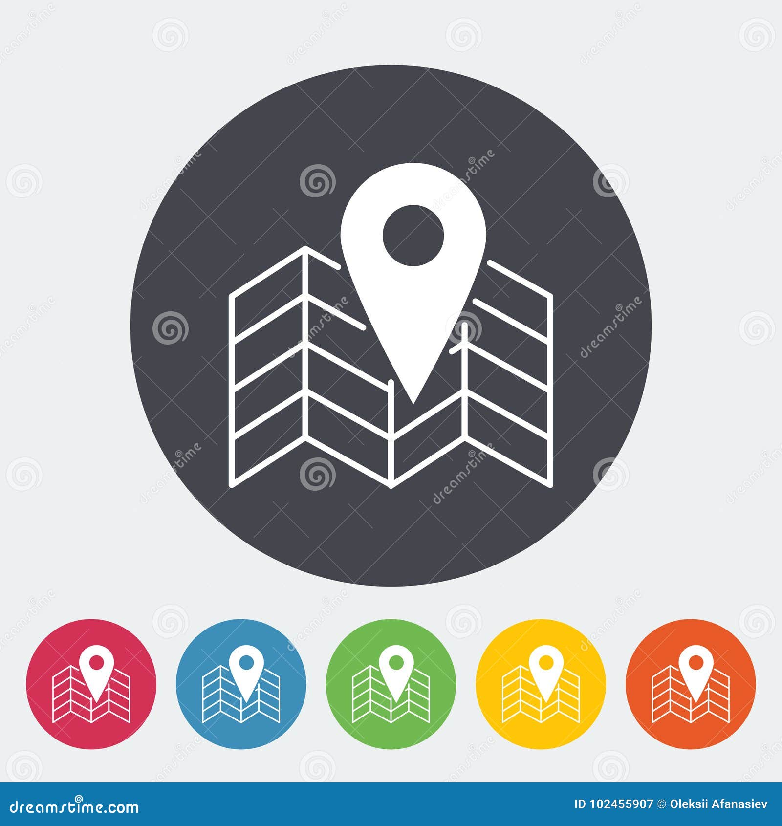 Mapa com ponto ilustração do vetor. Ilustração de marcador - 102455907