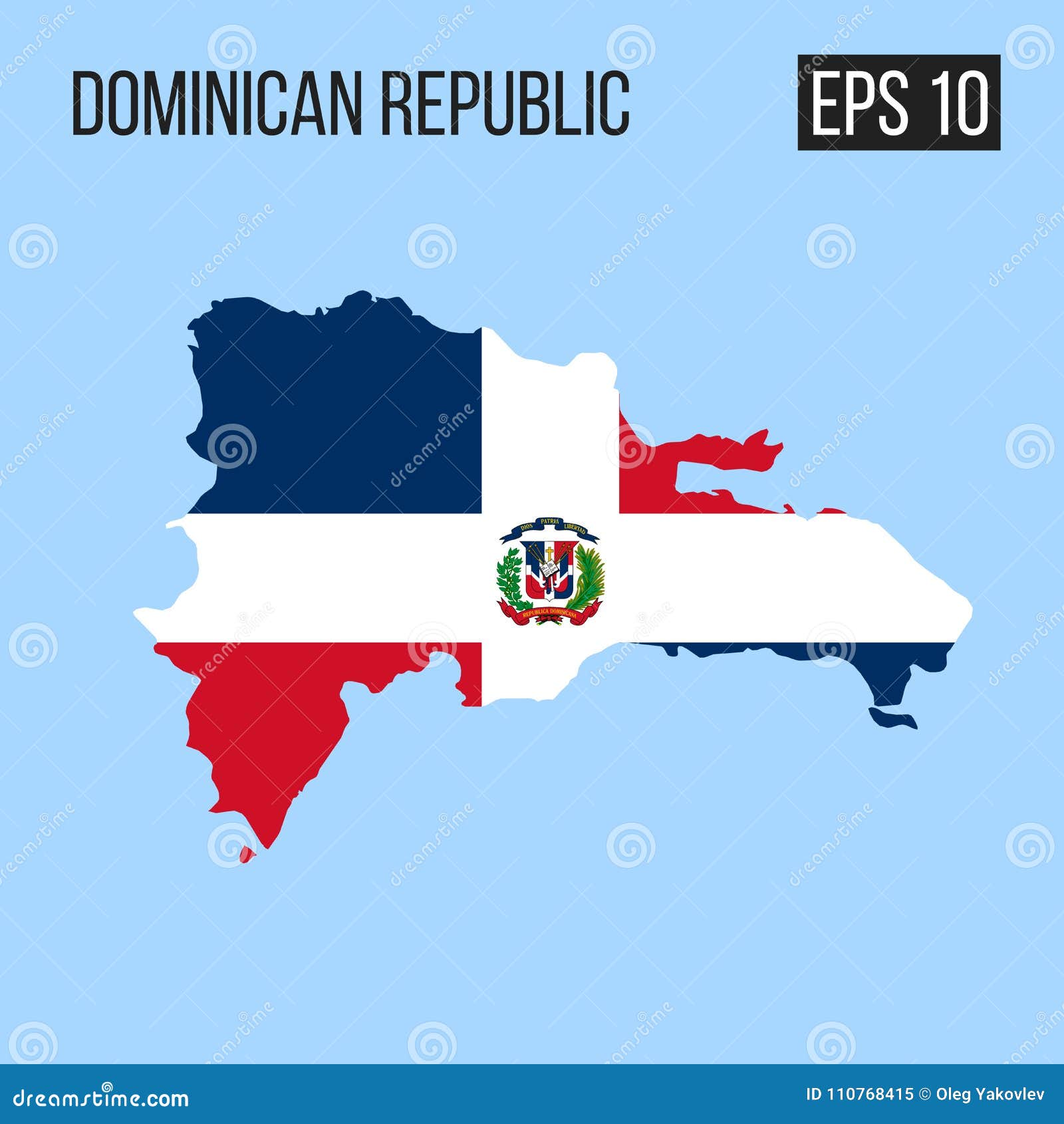 Mapa con la bandera ilustración del vector. Ilustración de dominicano ...