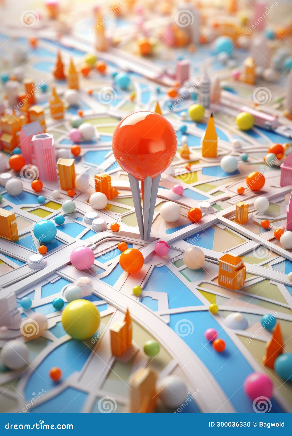 Mapa Con Pines Y Marcadores Stock de ilustración - Ilustración de rojo ...