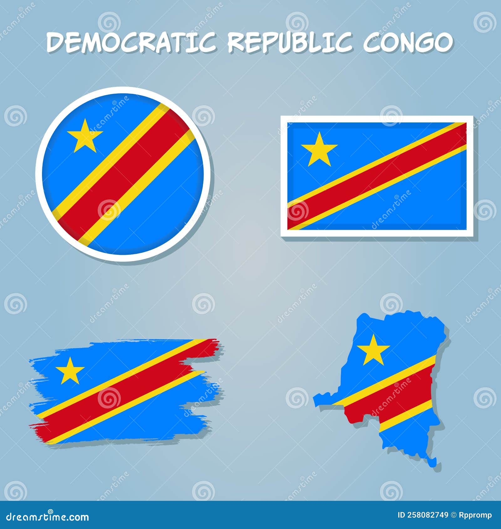 Mapa Congo E Sinalizador De Mapa Congo Do Vetor Ilustração do Vetor ...