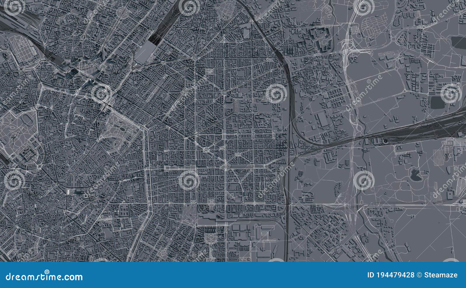 Mapa 3d da cidade milena. ilustração stock. Ilustração de mapa - 194479428
