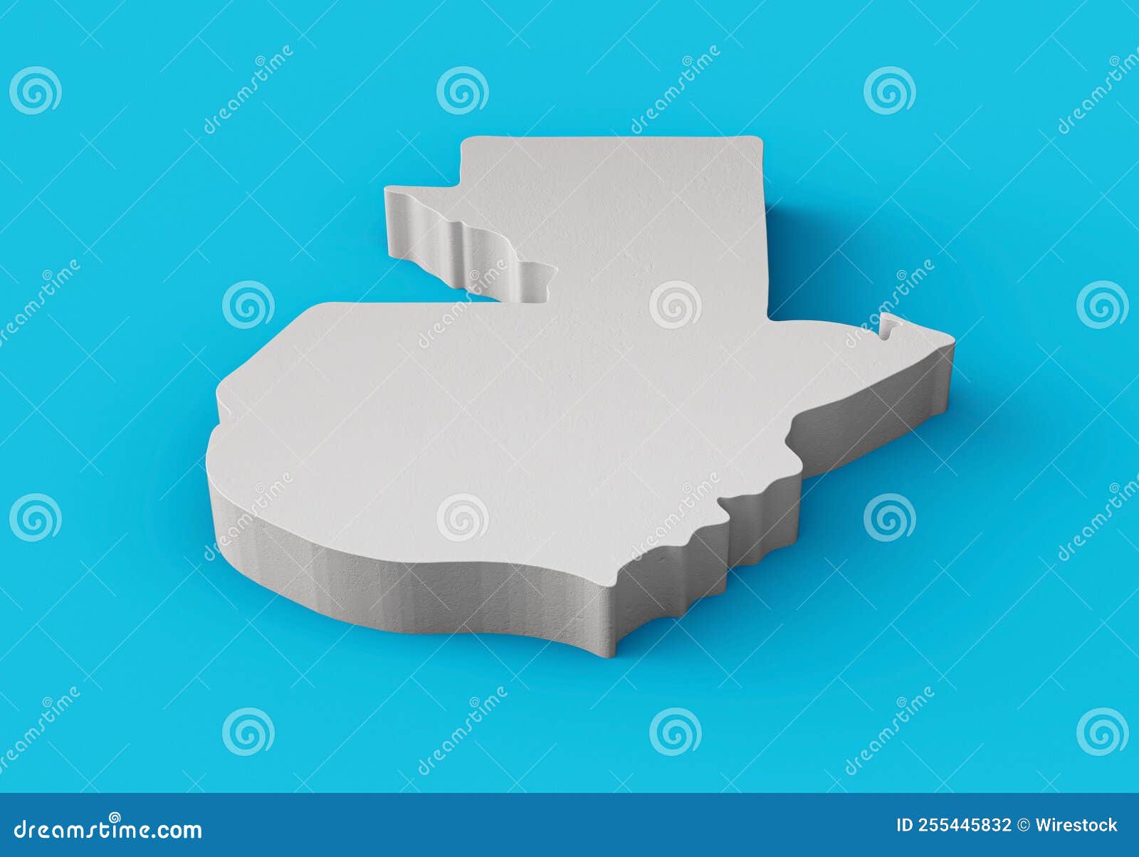 Mapa 3d De Guatemala Aislado En Fondo Azul Stock de ilustración ...