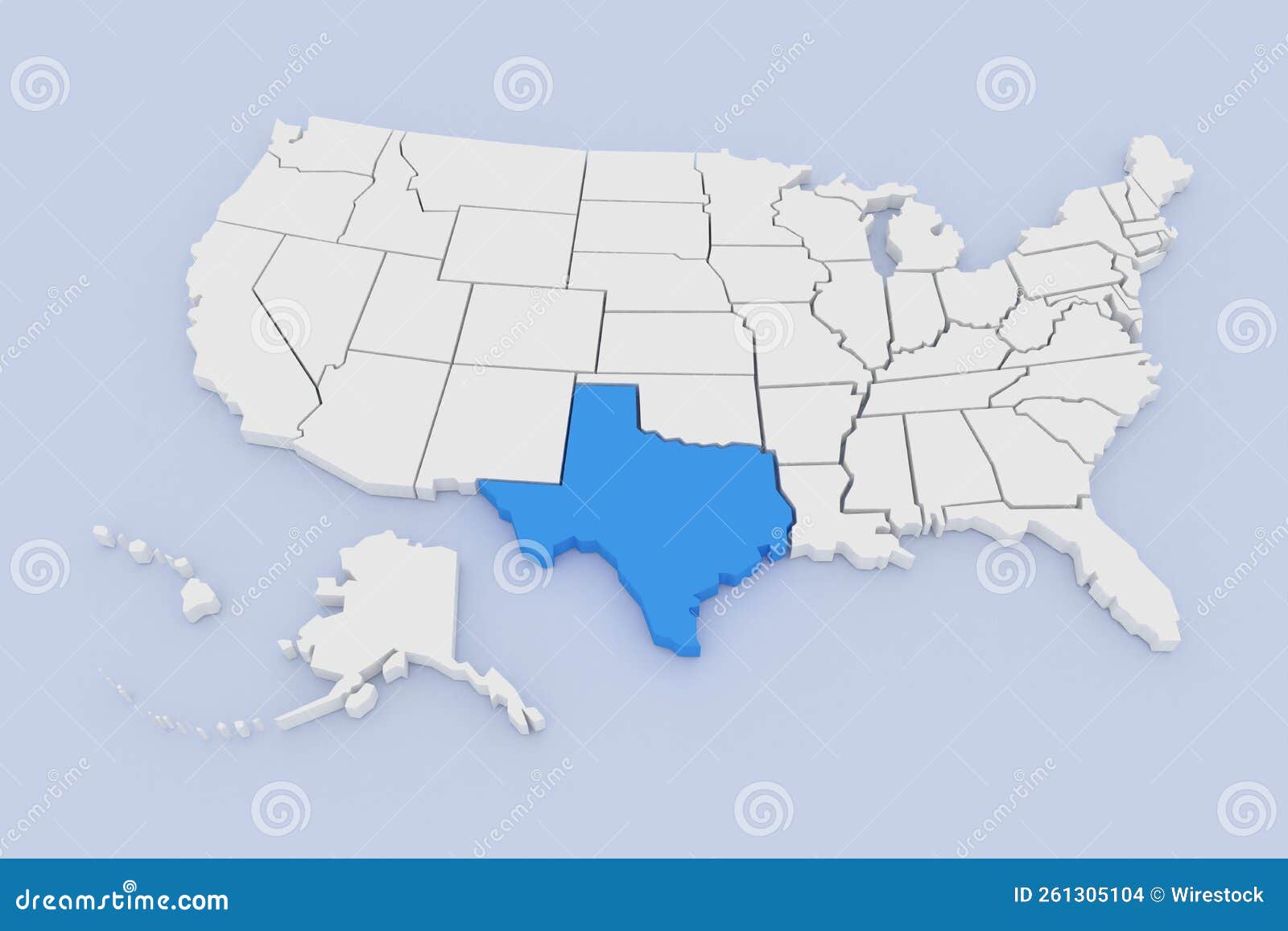 Mapa 3d Representado De Usa Texas Stock de ilustración - Ilustración de ...