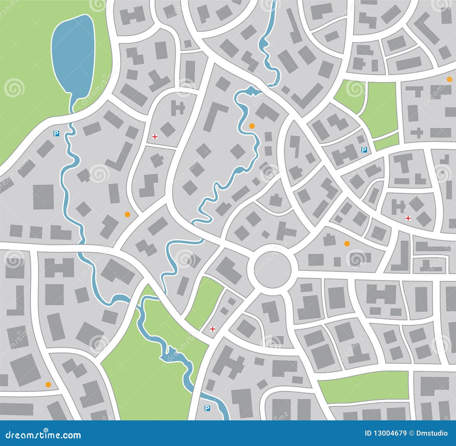 Mapa da cidade ilustração do vetor. Ilustração de maneira - 13004679