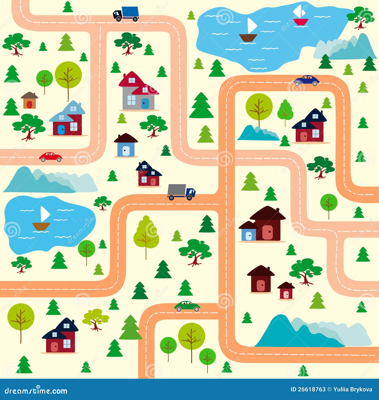 Mapa da cidade ilustração stock. Ilustração de cidade - 26618763