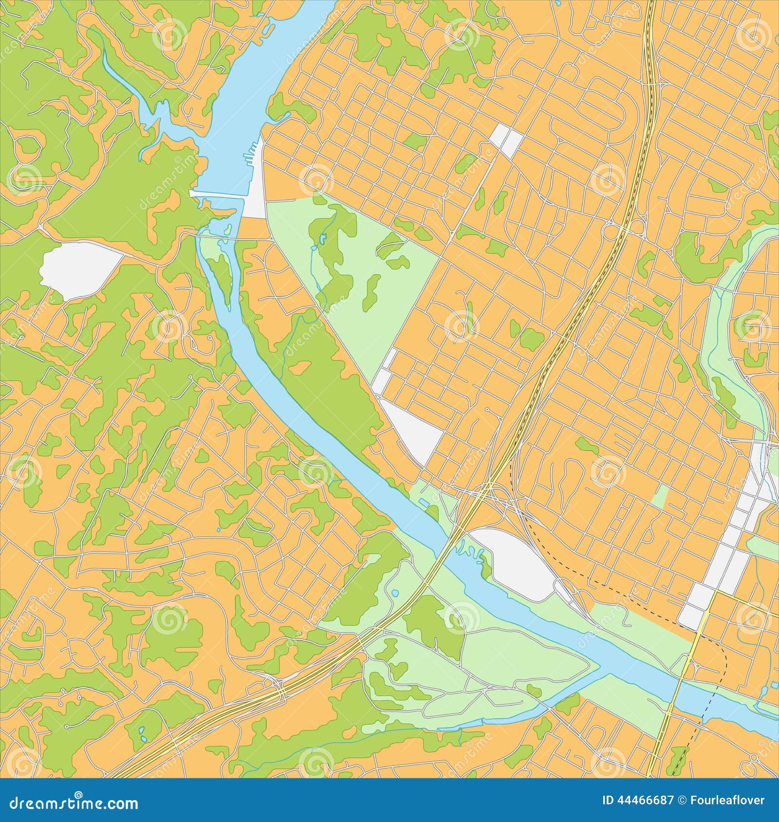 Mapa da cidade ilustração do vetor. Ilustração de posicionar - 44466687