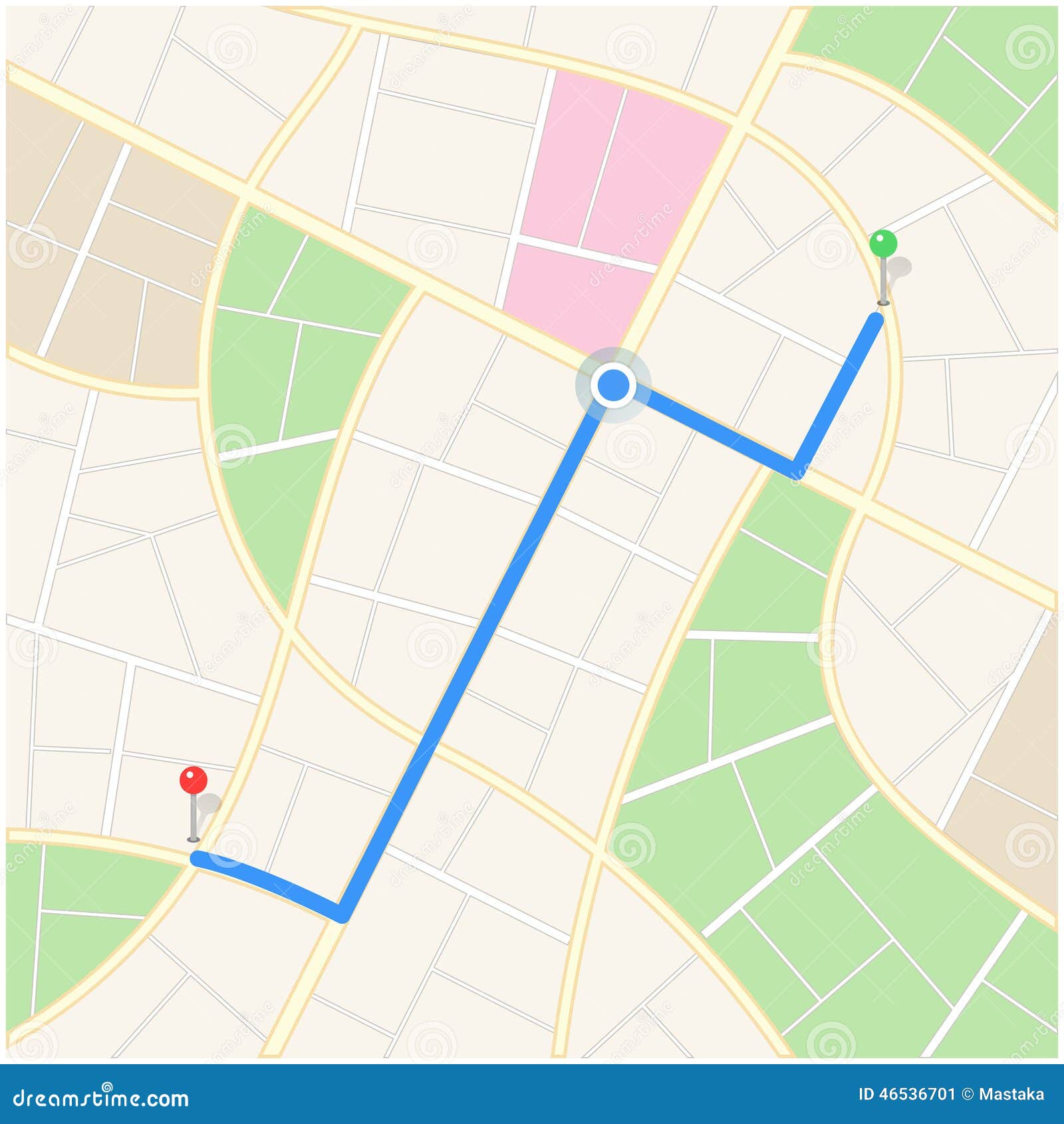 Mapa da cidade ilustração do vetor. Ilustração de nearsighted - 46536701