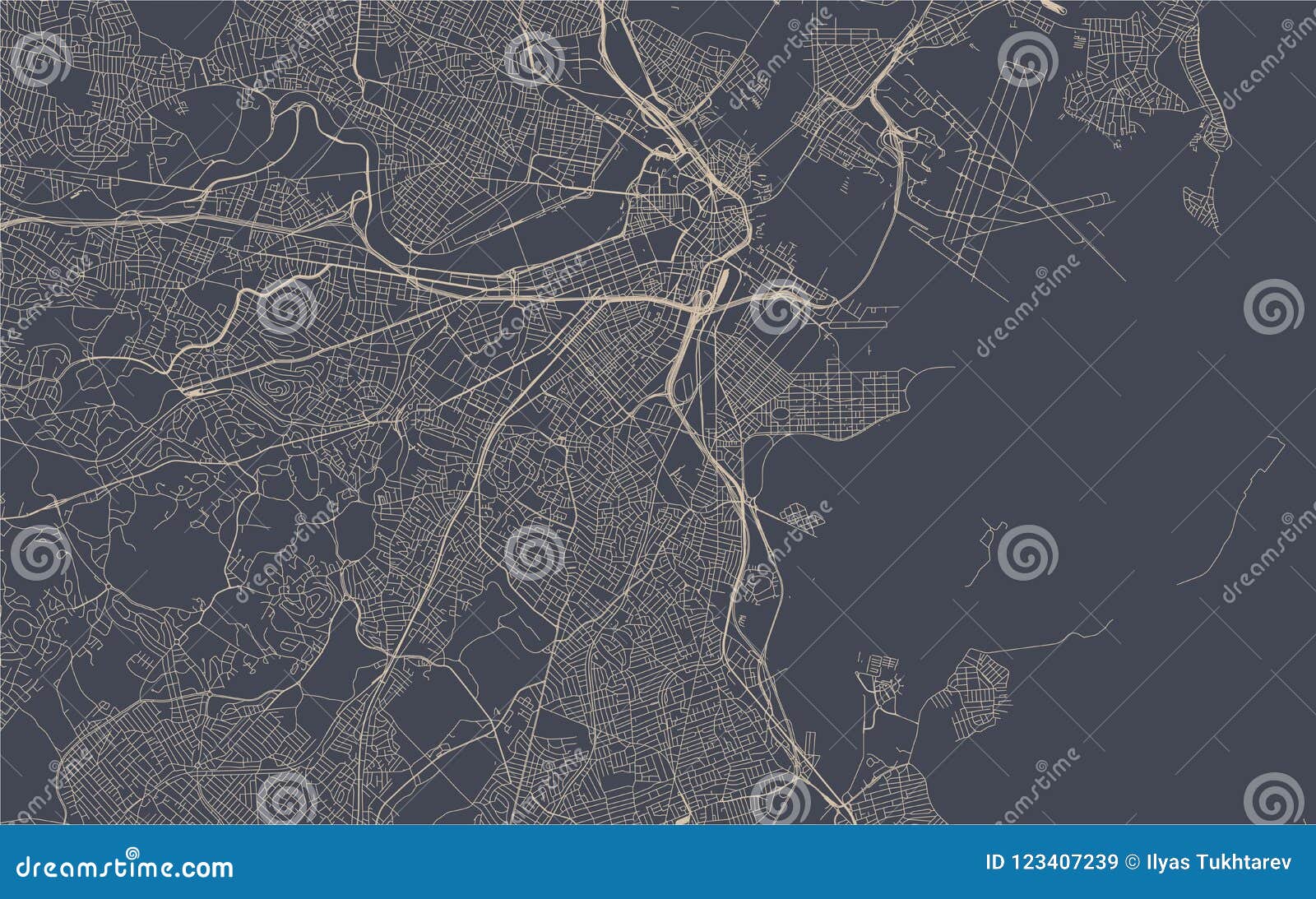 Mapa Da Cidade De Boston, EUA Ilustração Stock - Ilustração de boston ...