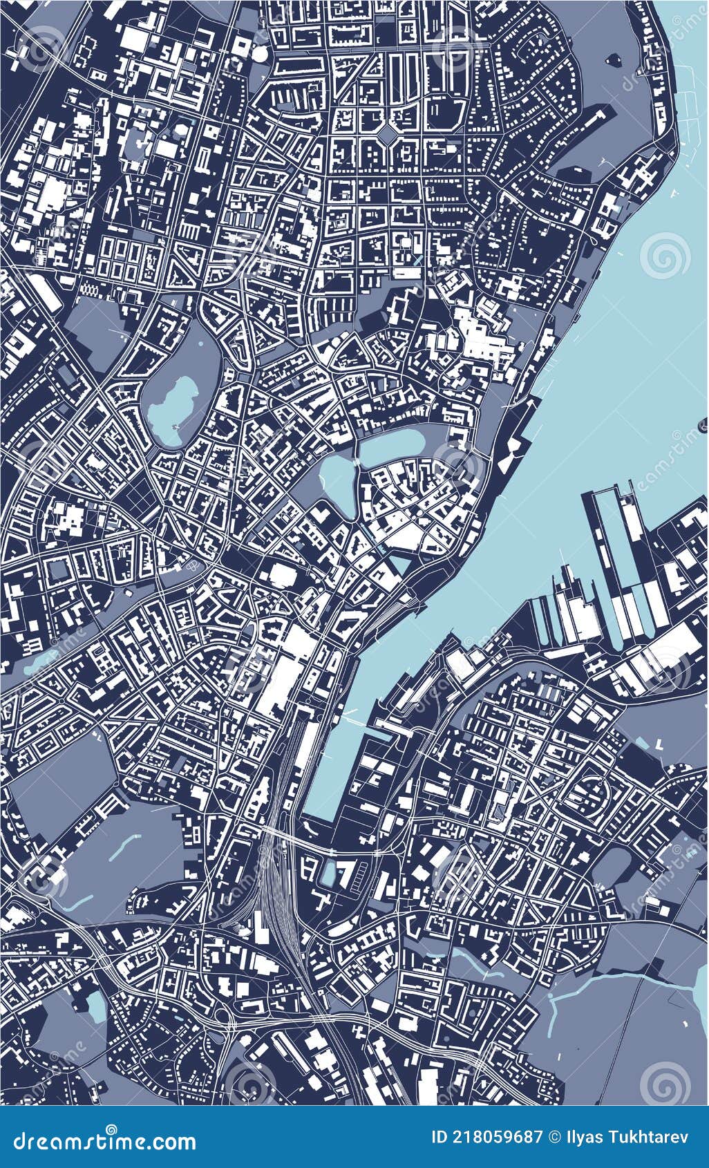 Mapa Da Cidade De Kiel Alemanha Ilustração do Vetor - Ilustração de ...