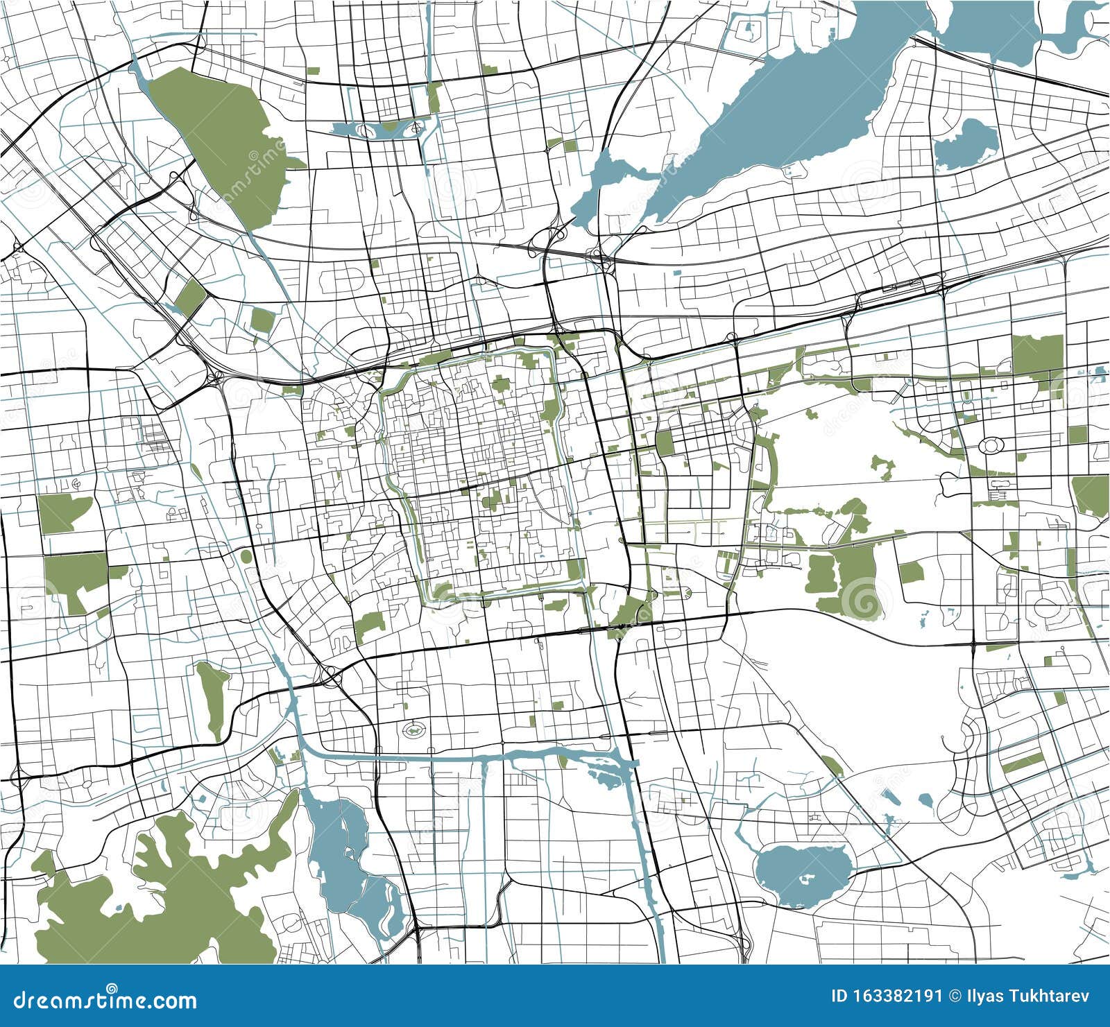 Mapa Da Cidade De Suzhou, China Ilustração Stock - Ilustração de branco ...