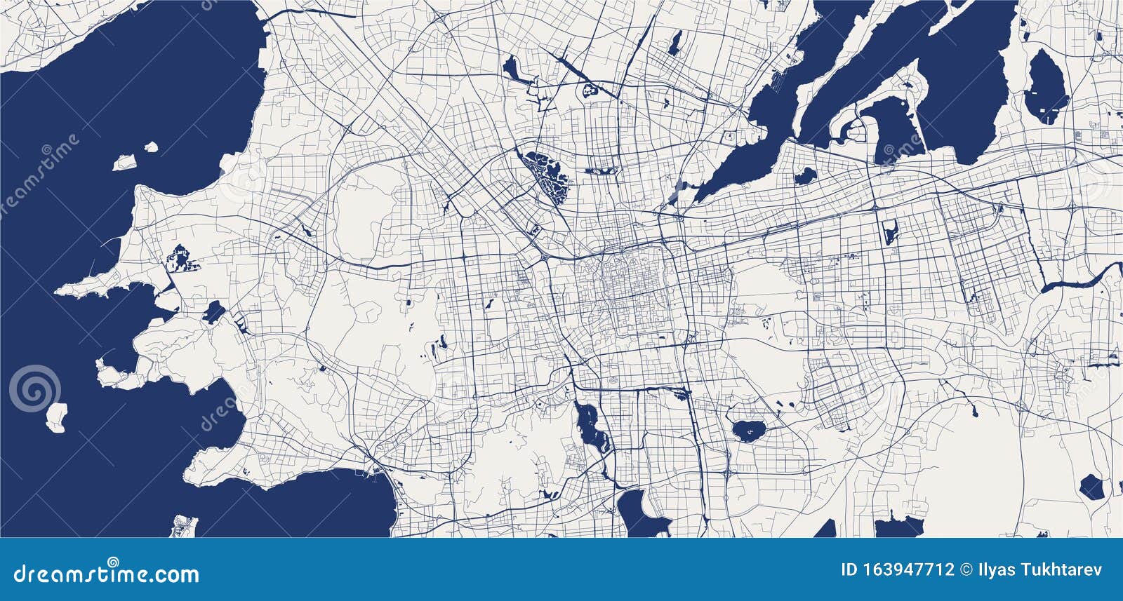 Mapa Da Cidade De Suzhou, China Ilustração Stock - Ilustração de ...