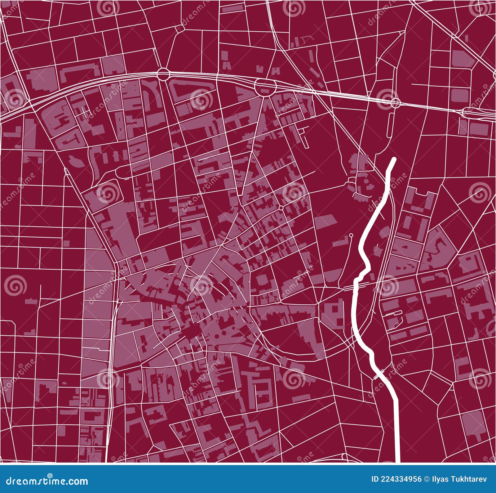 Mapa Da Cidade De Terrassa Espanha Ilustração do Vetor - Ilustração de ...