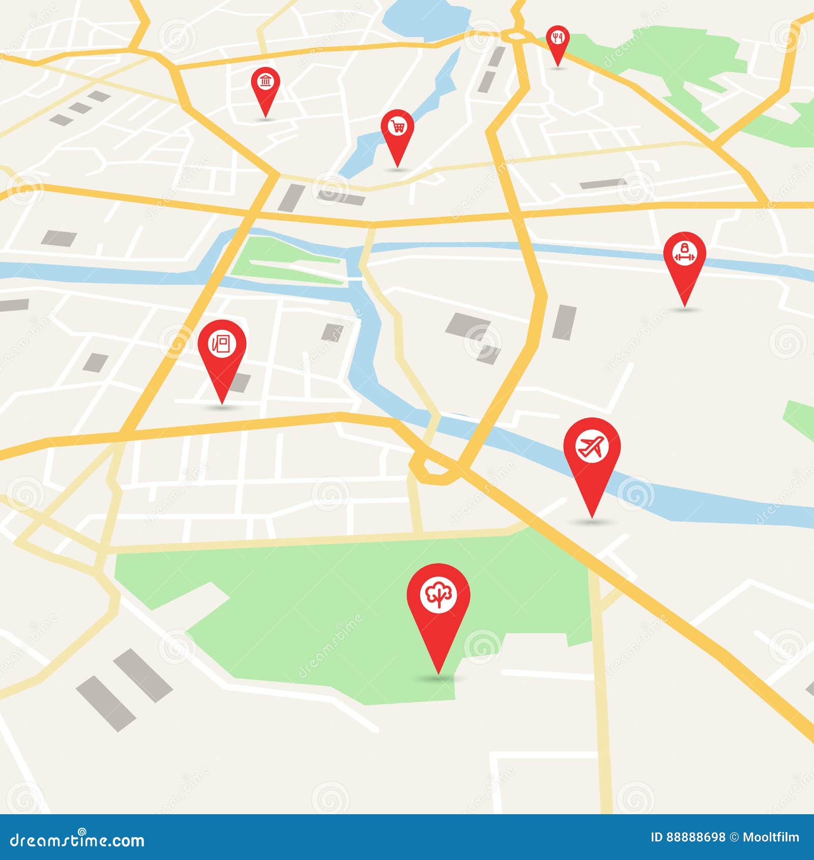 Mapa da cidade do vetor ilustração do vetor. Ilustração de etiqueta ...