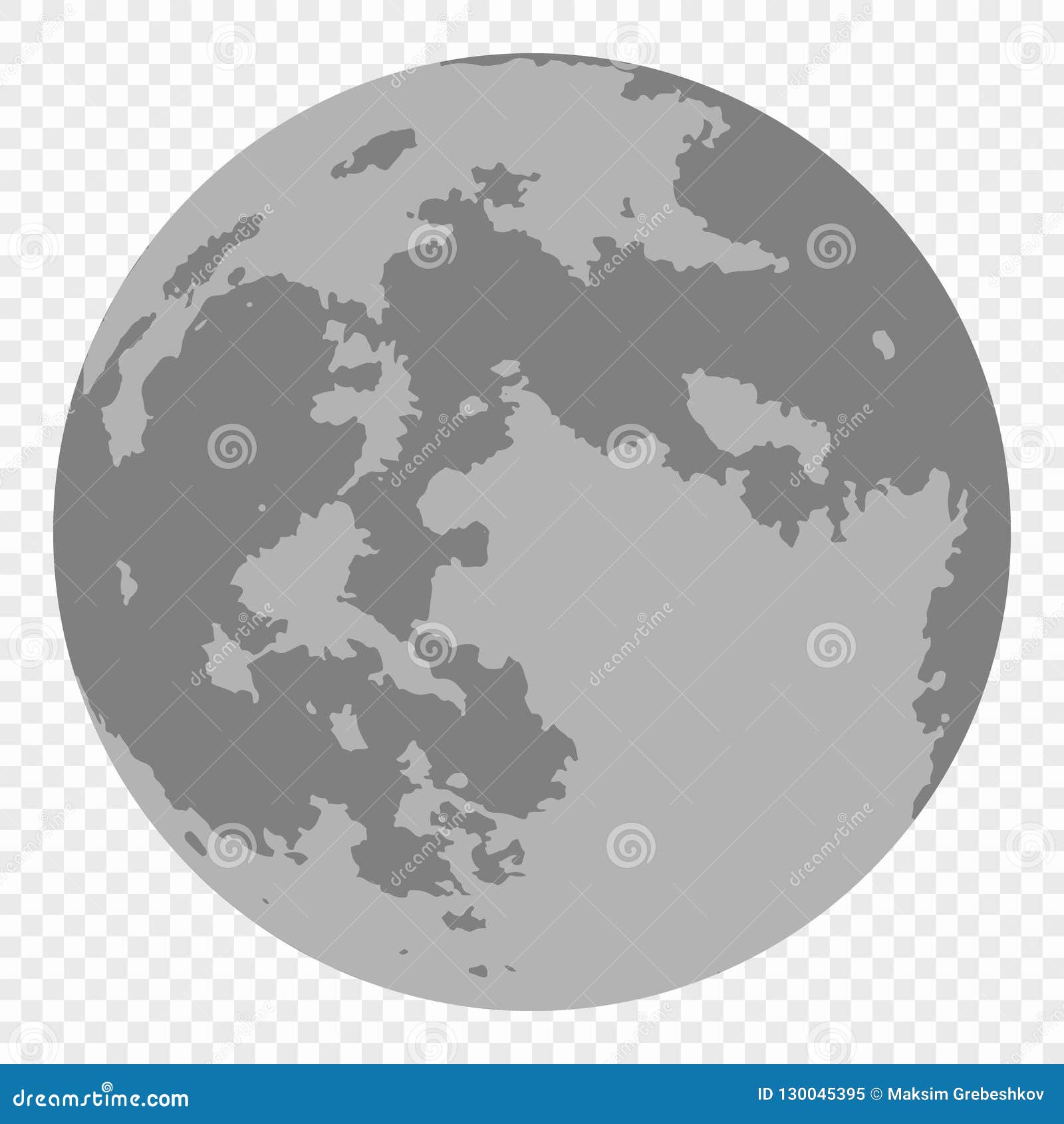 Mapa da lua isolado ilustração stock. Ilustração de universo - 130045395