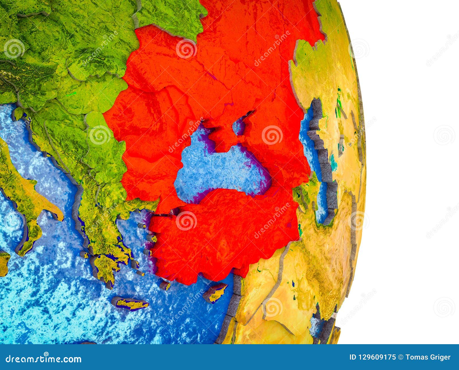 Mapa Da Região Do Mar Negro Na Terra 3D Ilustração Stock - Ilustração ...