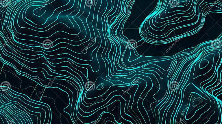 Mapa Da Terra Com Linhas E Curvas Imagem de Stock - Imagem de fractal ...