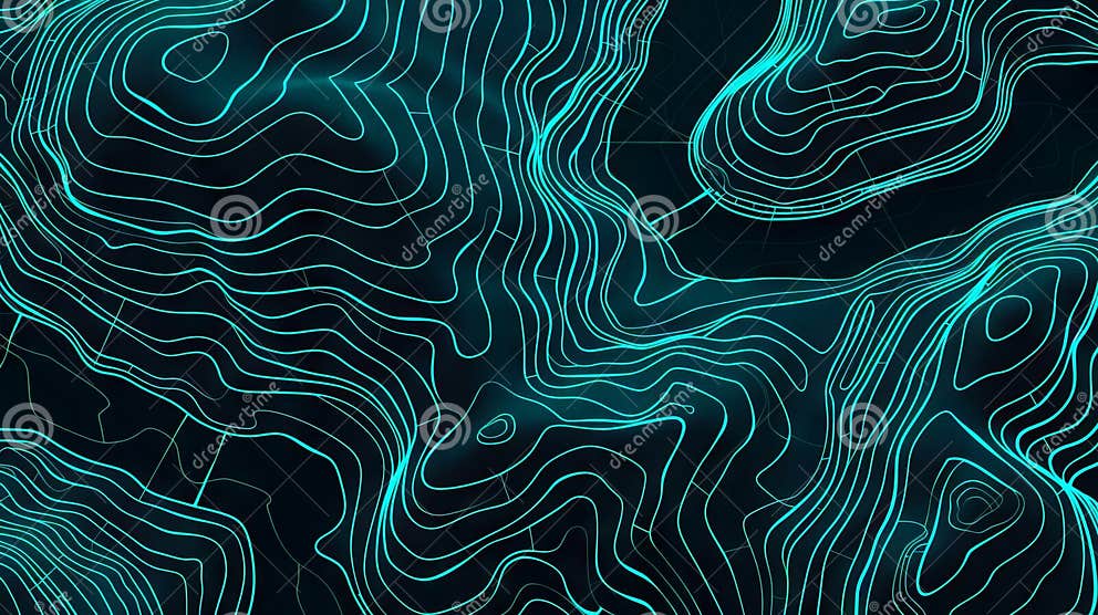 Mapa Da Terra Com Linhas E Curvas Imagem de Stock - Imagem de fractal ...