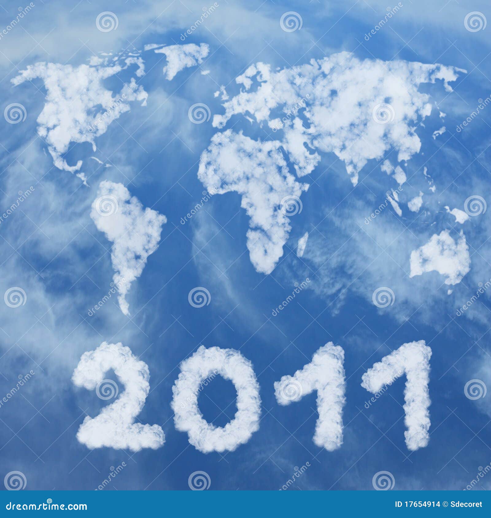 Mapa Da Terra Feita Das Nuvens Ilustração Stock - Ilustração de projeto ...