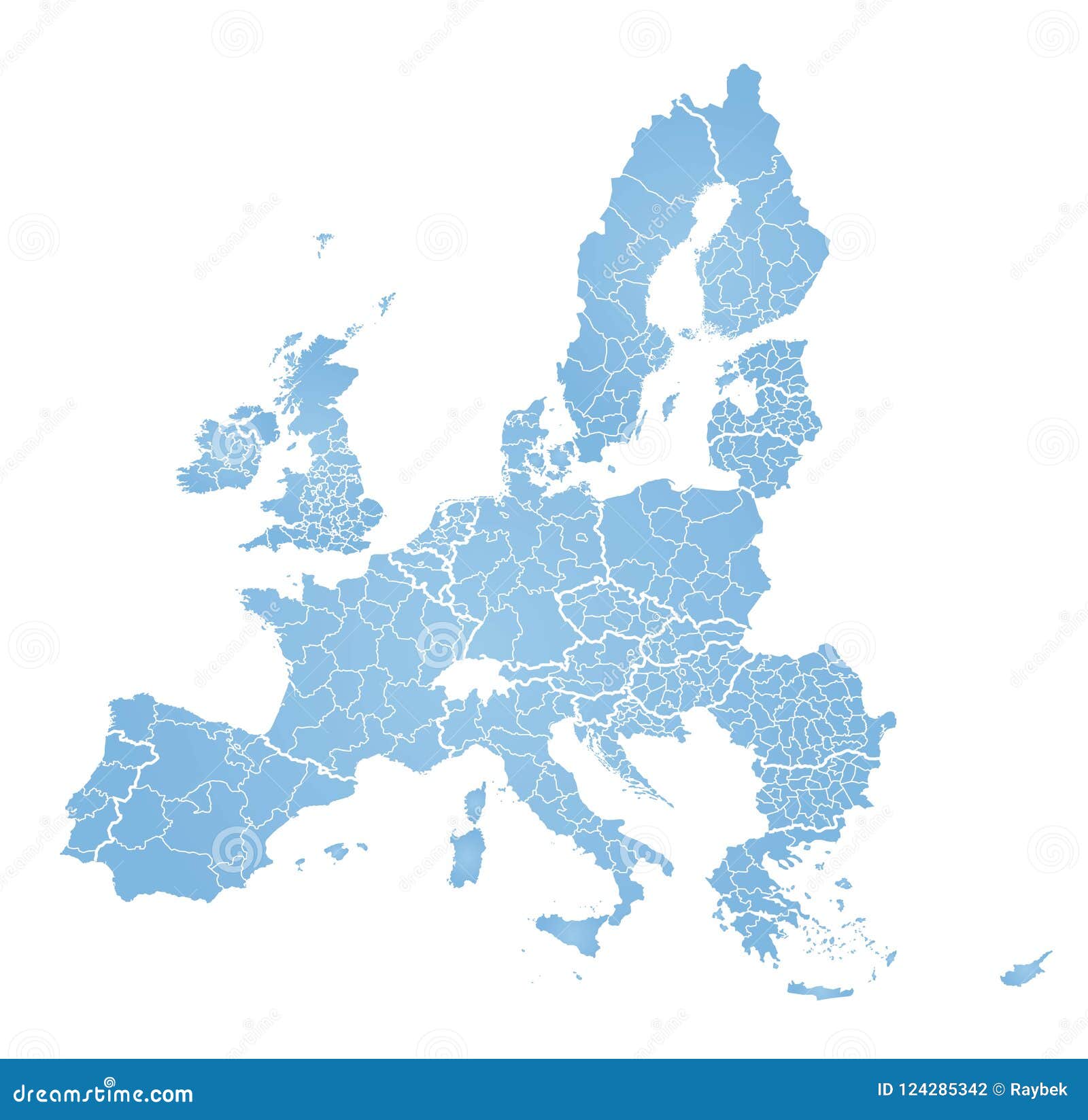 Mapa da UE ilustração stock. Ilustração de detalhado - 124285342
