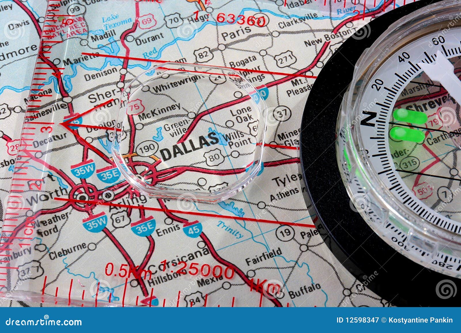 Mapa Dallas imagem de stock. Imagem de original, descoberta - 12598347