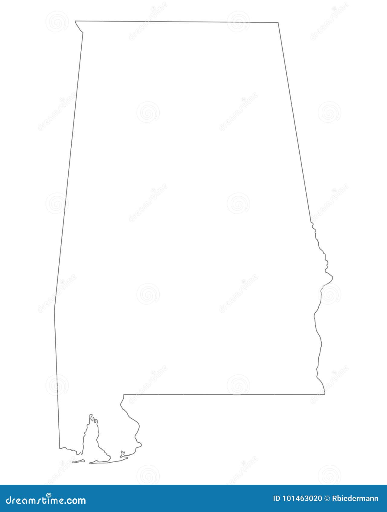 Mapa de Alabama ilustração do vetor. Ilustração de cartografia - 101463020