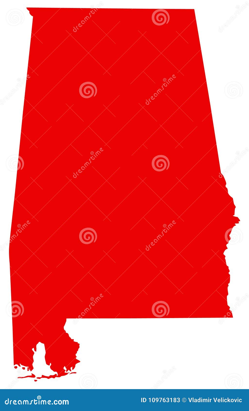 Mapa De Alabama - Estado Do Estados Unidos Ilustração do Vetor ...