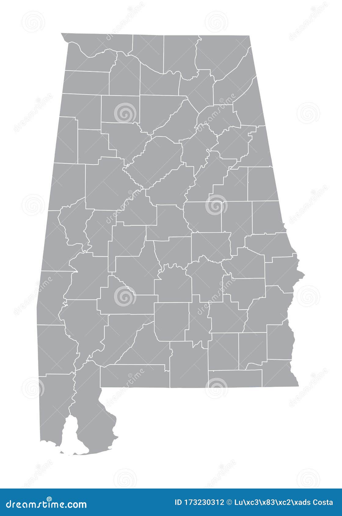 Mapa de alabama ilustração do vetor. Ilustração de américa - 173230312