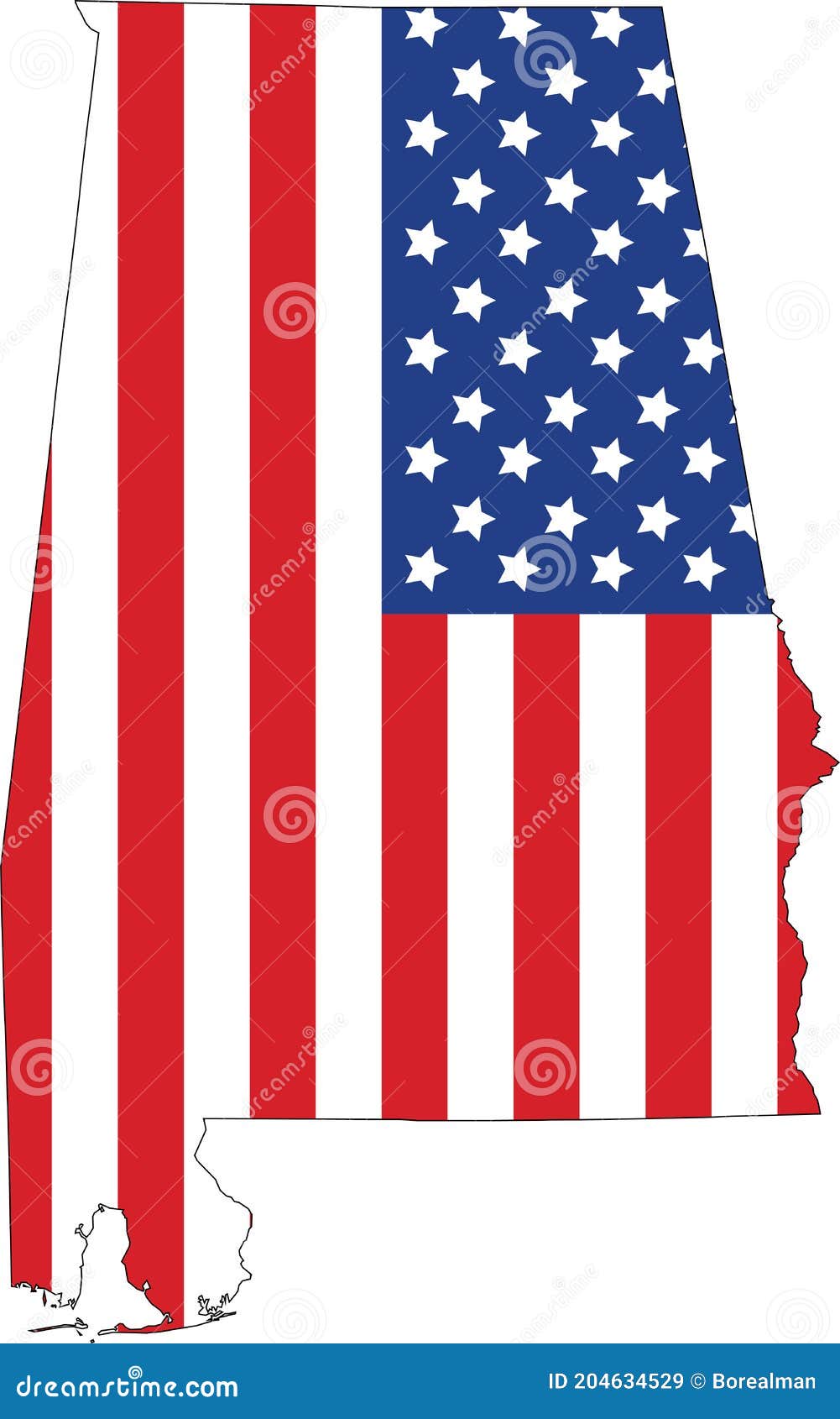 Mapa de alabama ilustración del vector. Ilustración de correspondencia ...