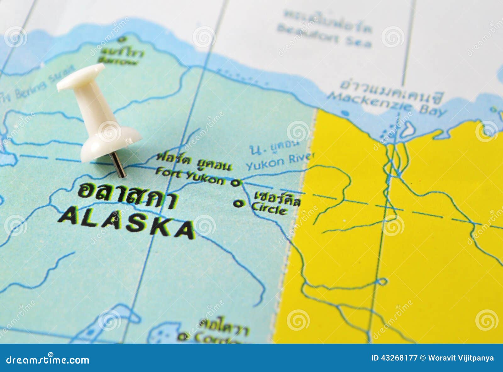 Mapa de Alaska imagen de archivo. Imagen de direcciones - 43268177