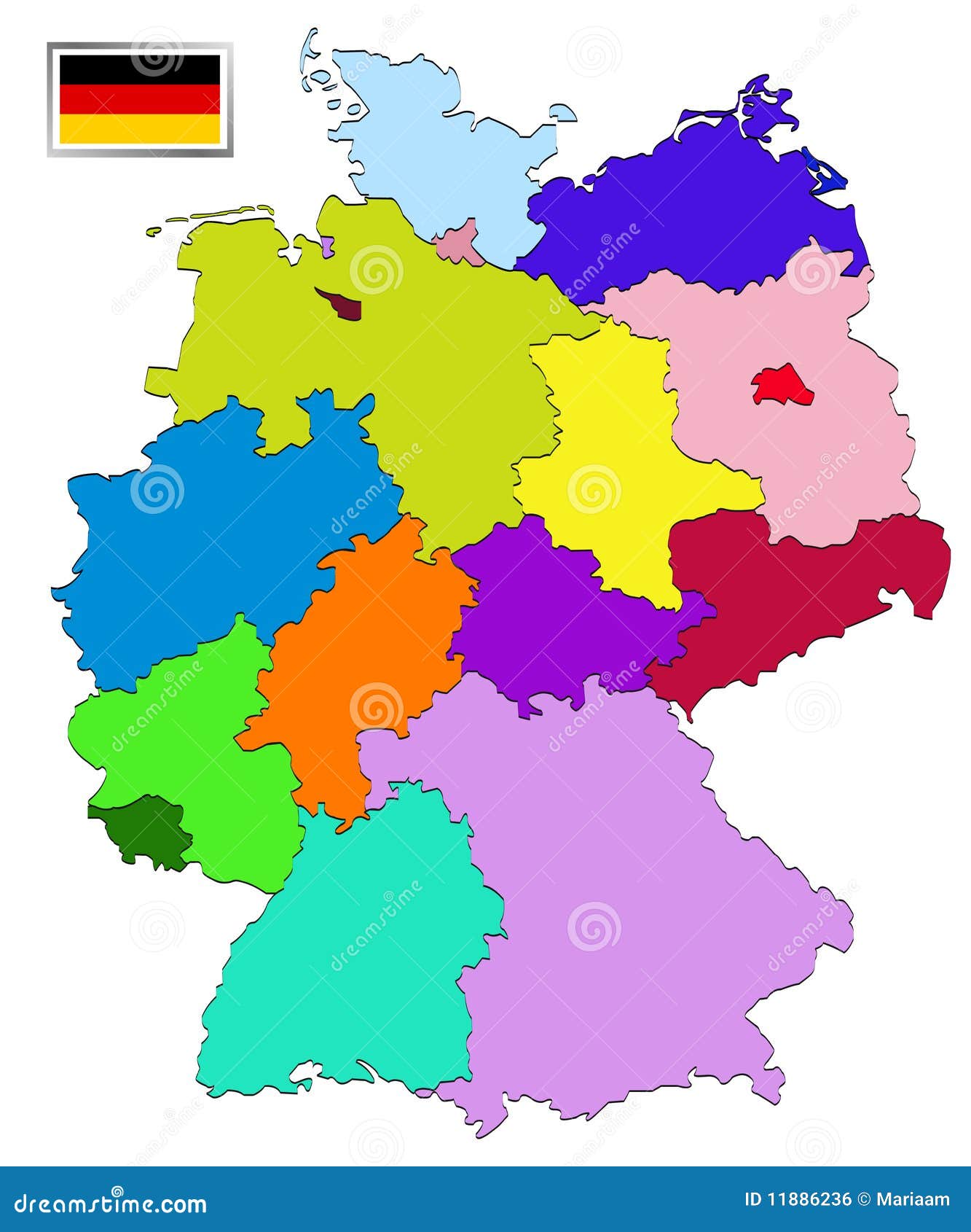 Mapa de Alemanha ilustração stock. Ilustração de isolado - 11886236