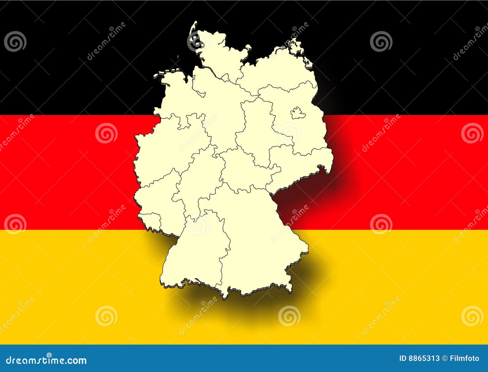 Mapa de Alemanha ilustração stock. Ilustração de cartografia - 8865313