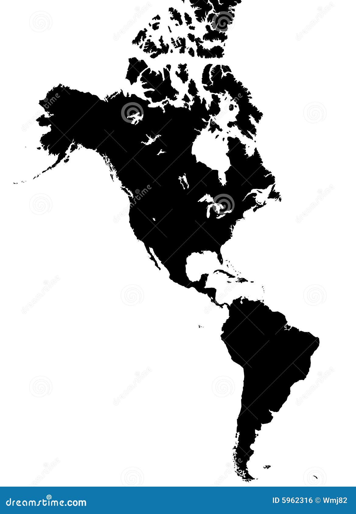 Mapa de América ilustração do vetor. Ilustração de alasca - 5962316