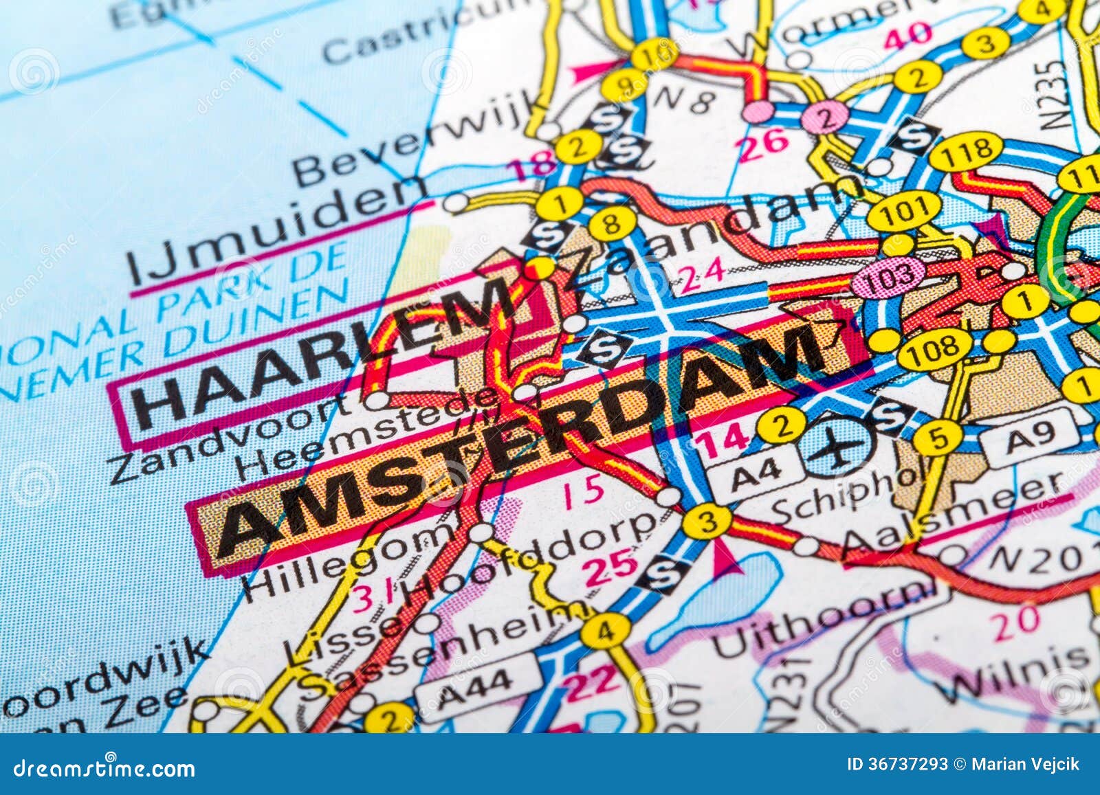 Mapa de Amsterdam imagen de archivo. Imagen de punta - 36737293