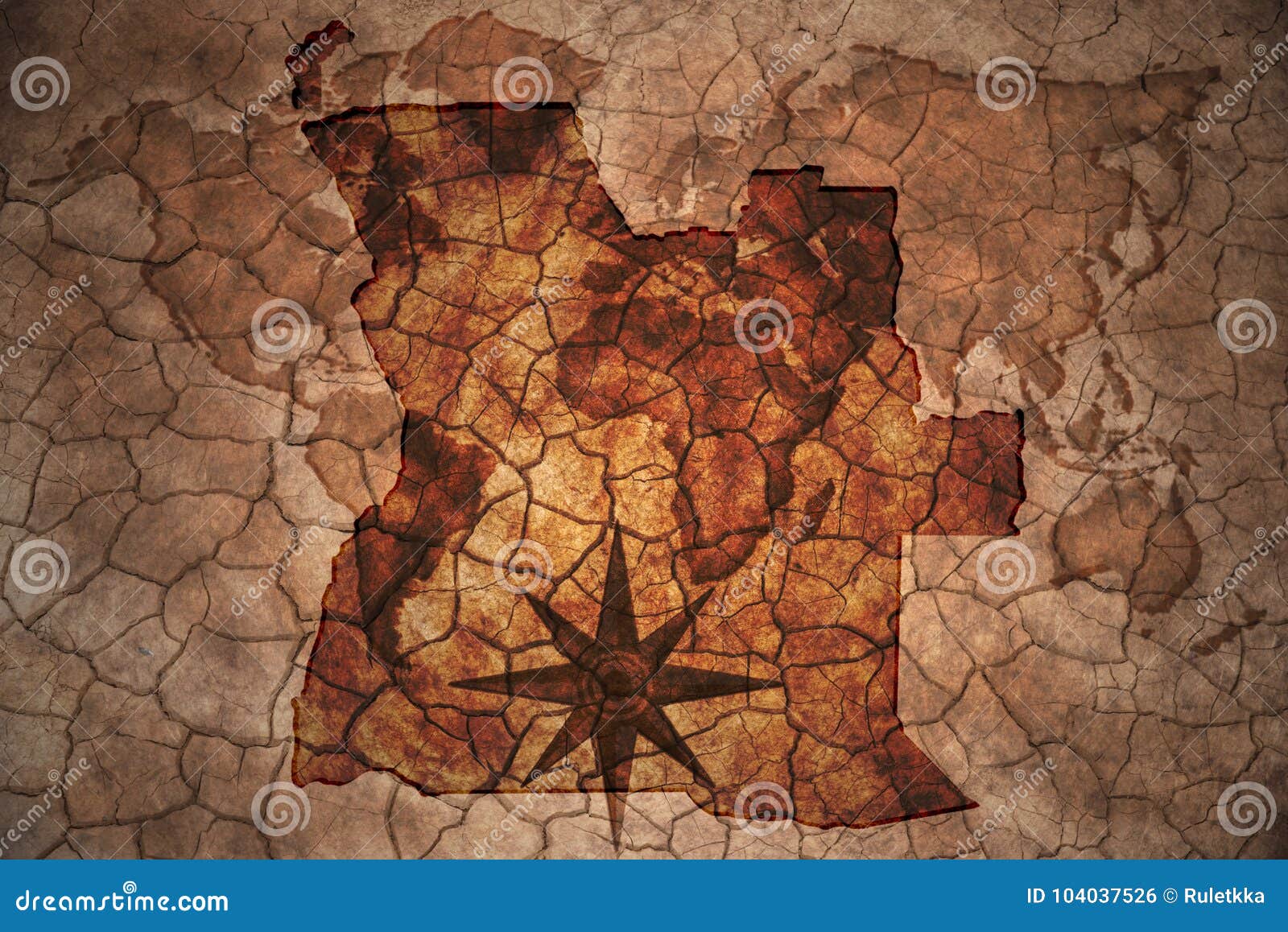 Mapa de Angola del vintage foto de archivo. Imagen de angola - 104037526