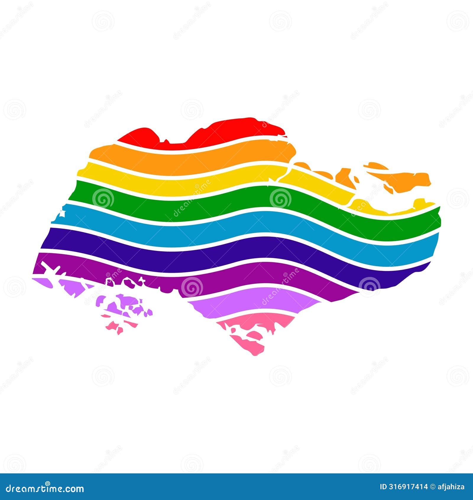 Mapa De Arco Iris De Silueta De Singapur Swoosh Ilustración del Vector - Ilustración de fondo ...