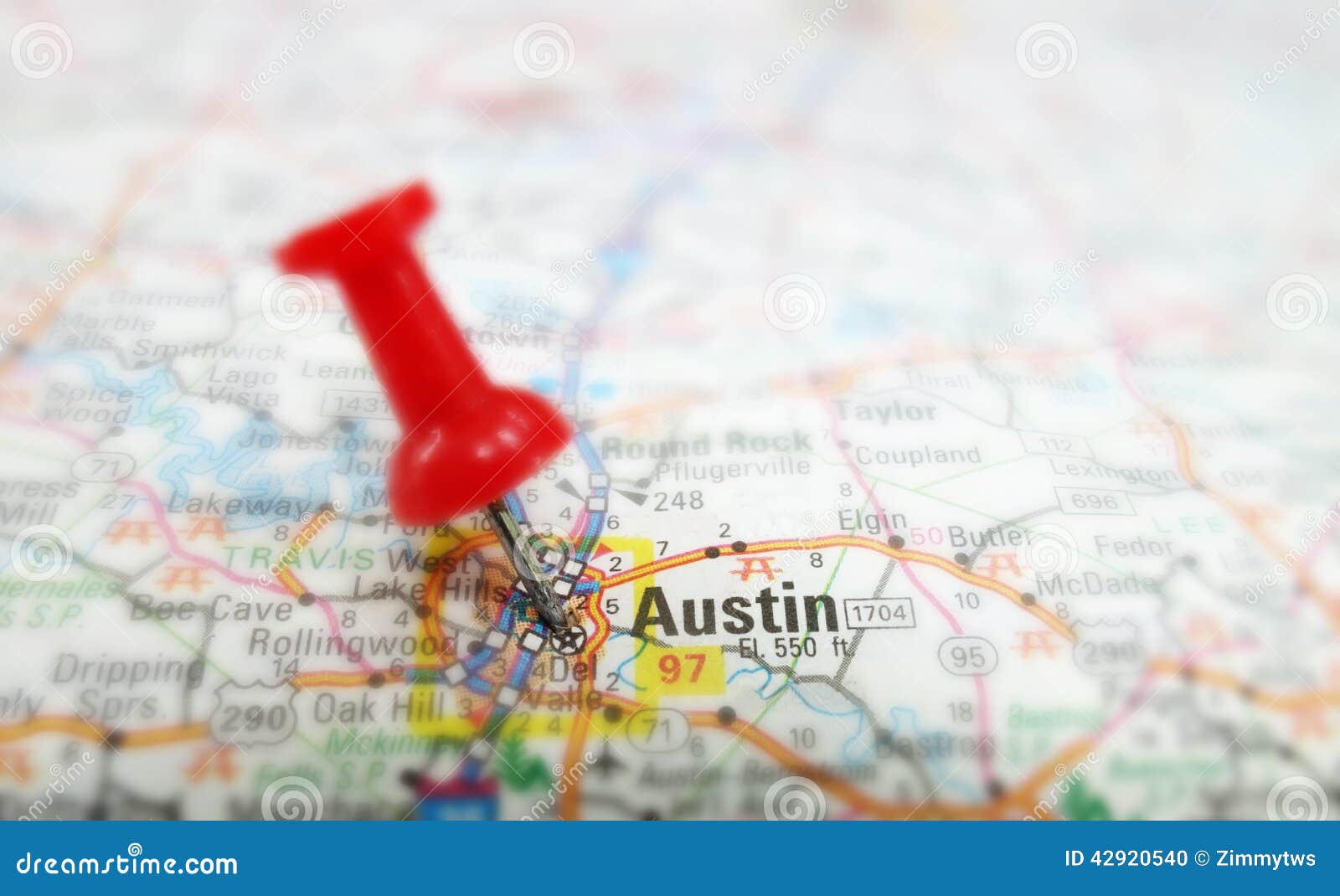 Mapa de Austin foto de archivo. Imagen de estados, urbano - 42920540