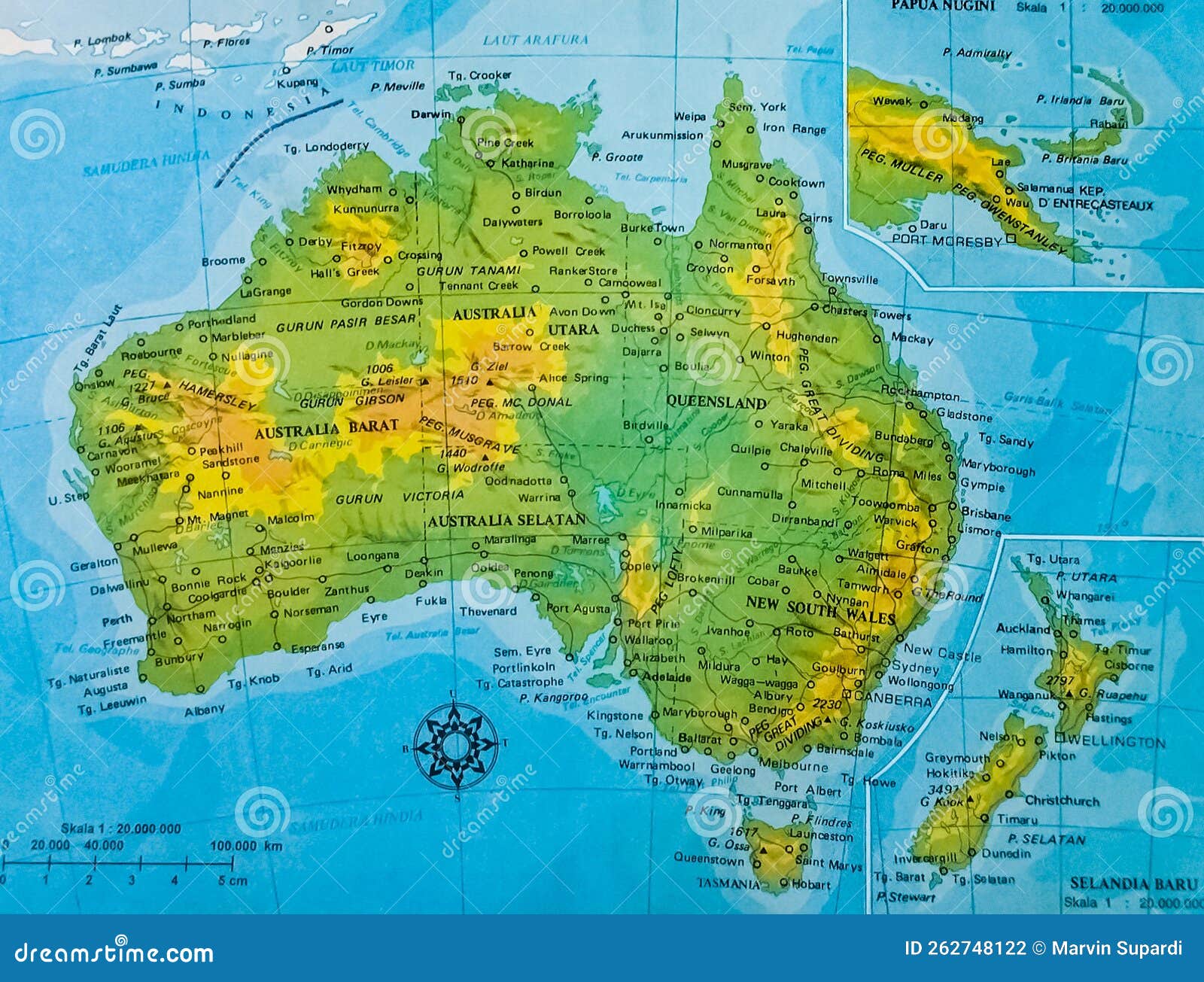 Mapa de australia. cerrar foto de archivo. Imagen de plan - 262748122