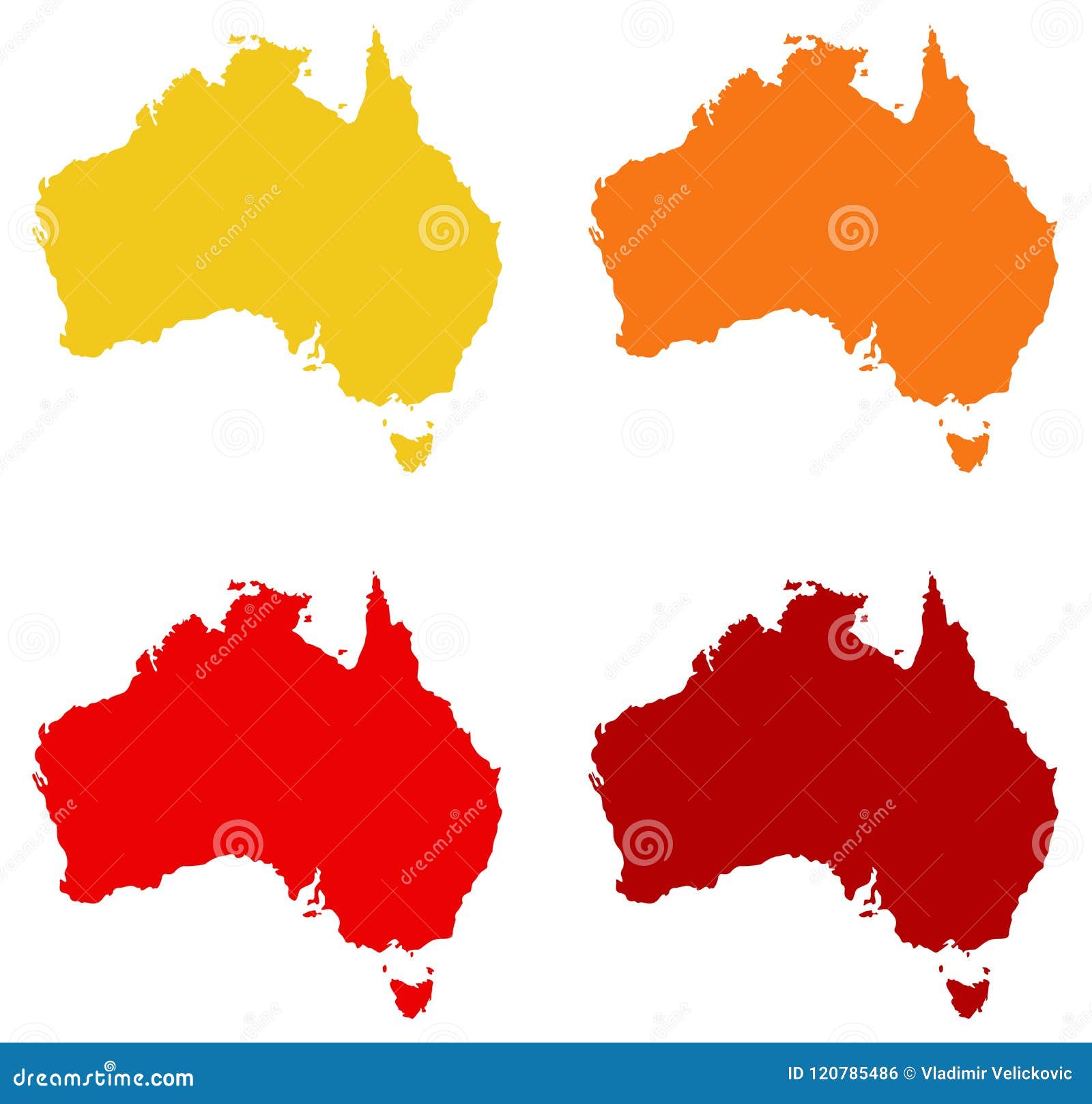 Mapa De Australia - País Del Continente Australiano Ilustración del ...