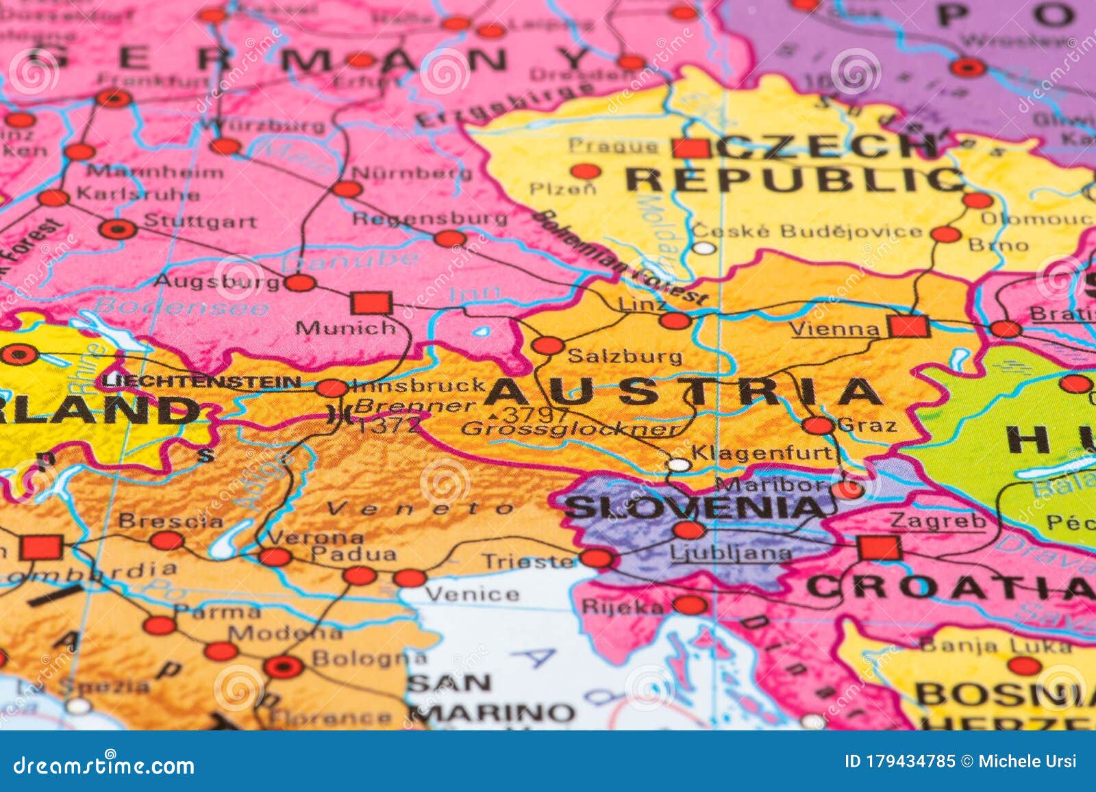 Mapa de austria imagen editorial. Imagen de europa, cultura - 179434785
