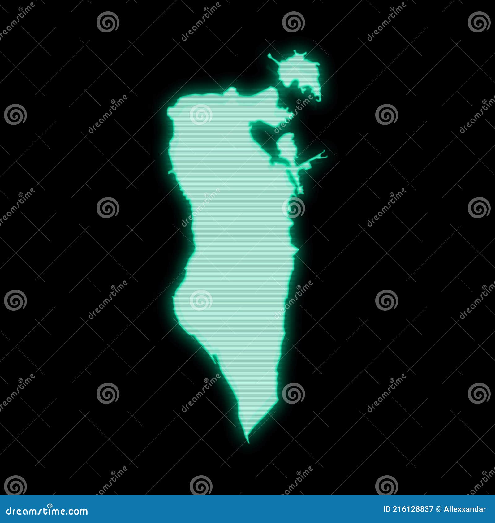 Mapa De Bahrain Old Green Computer Terminal Screen Imagen de archivo ...