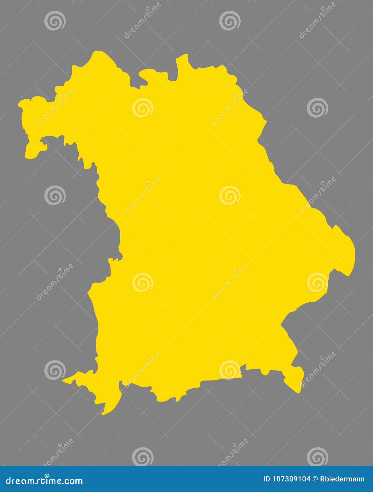 Mapa de Baviera ilustração do vetor. Ilustração de vetor - 107309104