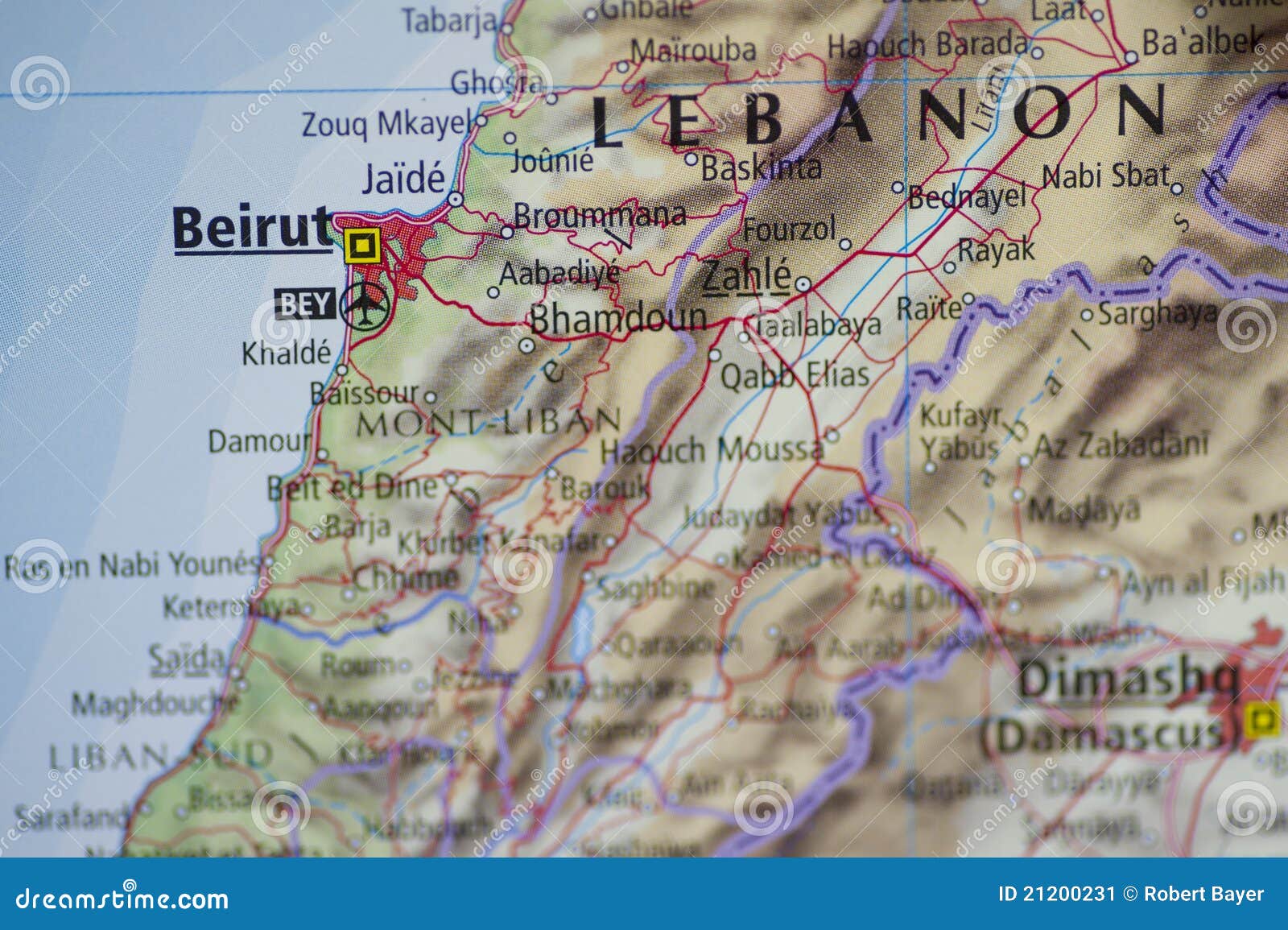 Mapa de Beirute Líbano imagem de stock. Imagem de foco - 21200231