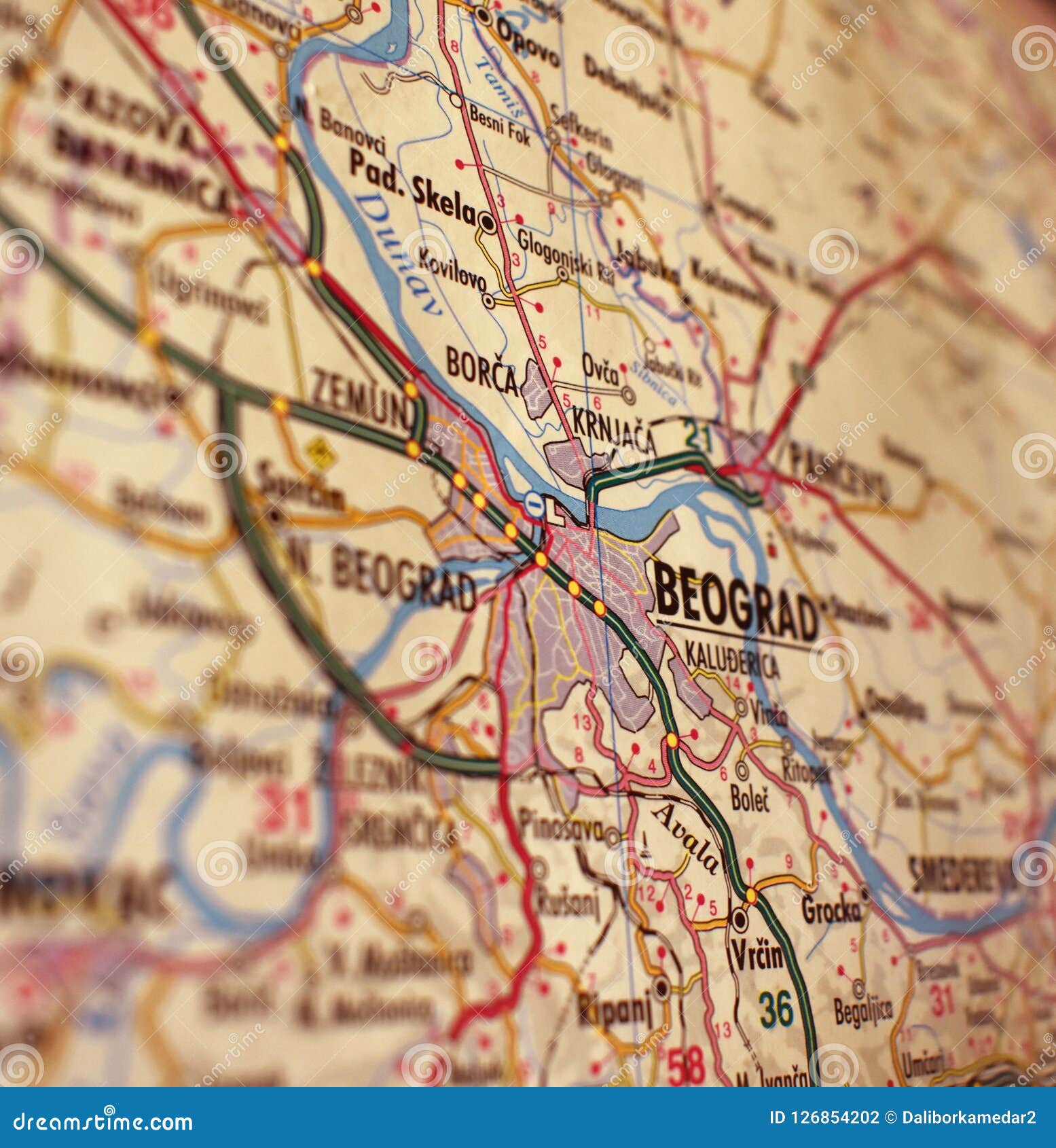 Mapa De Belgrado Mapa De Belgrado Mapa De Belgrado Foto de archivo ...