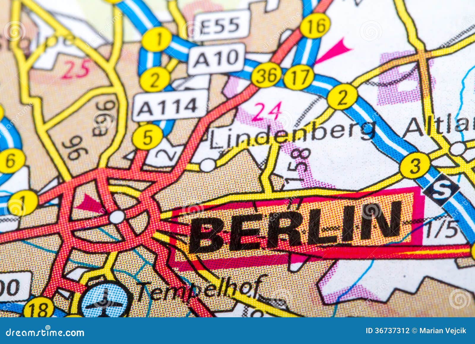 Mapa de Berlim foto de stock. Imagem de destino, mapa - 36737312