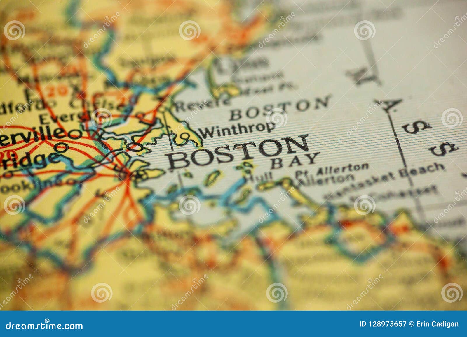 Mapa De Boston Massachusetts Imagem de Stock - Imagem de nearsighted ...