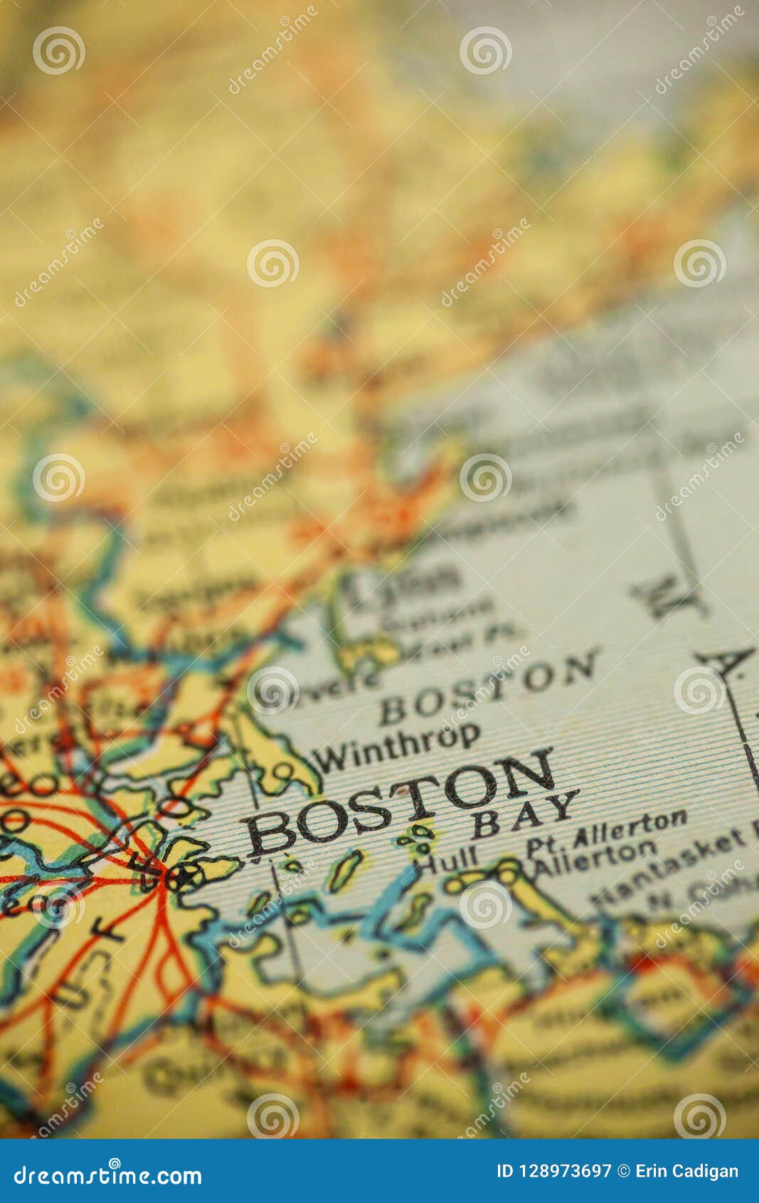 Mapa De Boston Massachusetts Imagem de Stock - Imagem de mundo, colônia ...