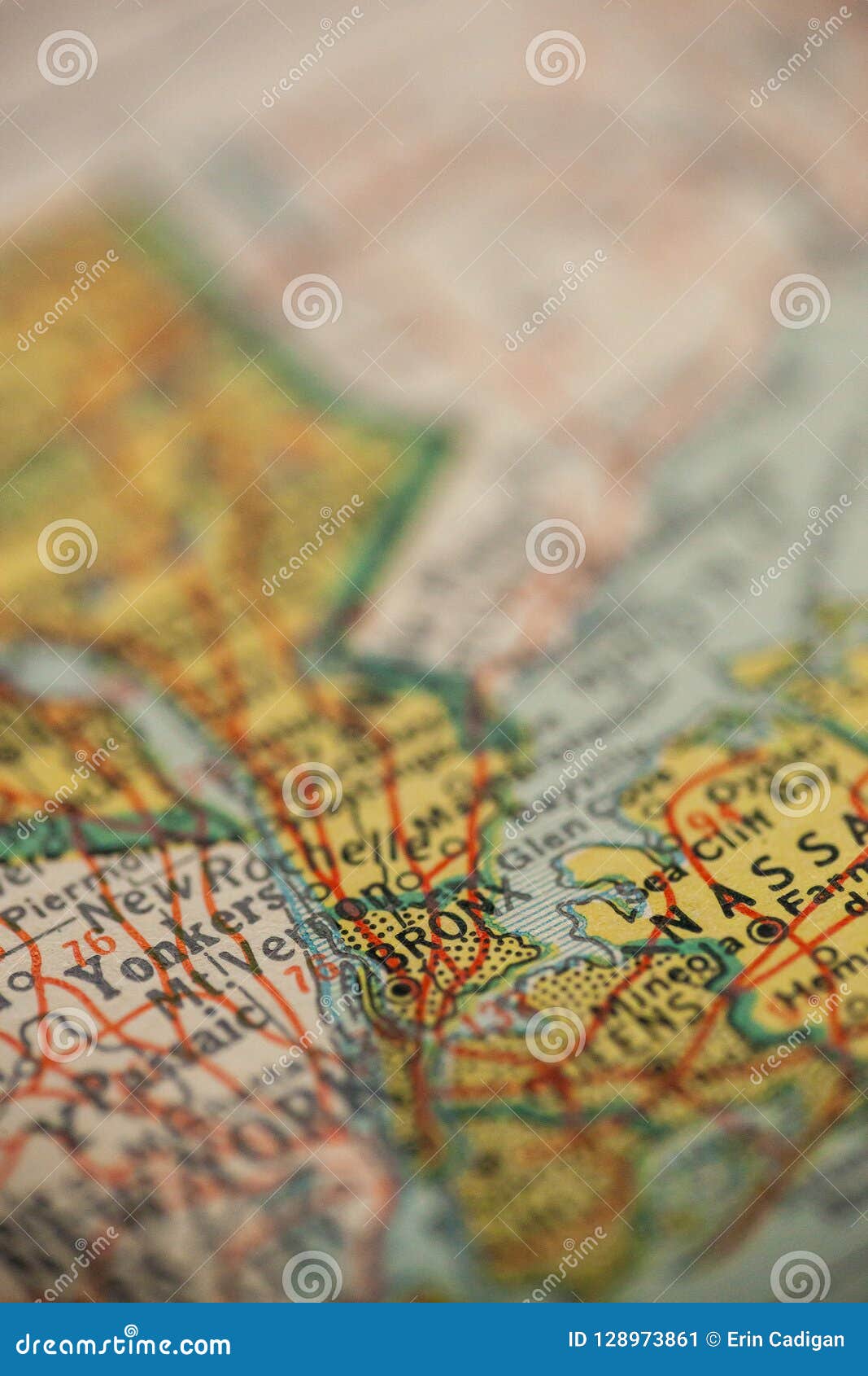 Mapa de Bronx Nueva York imagen de archivo. Imagen de estados - 128973861
