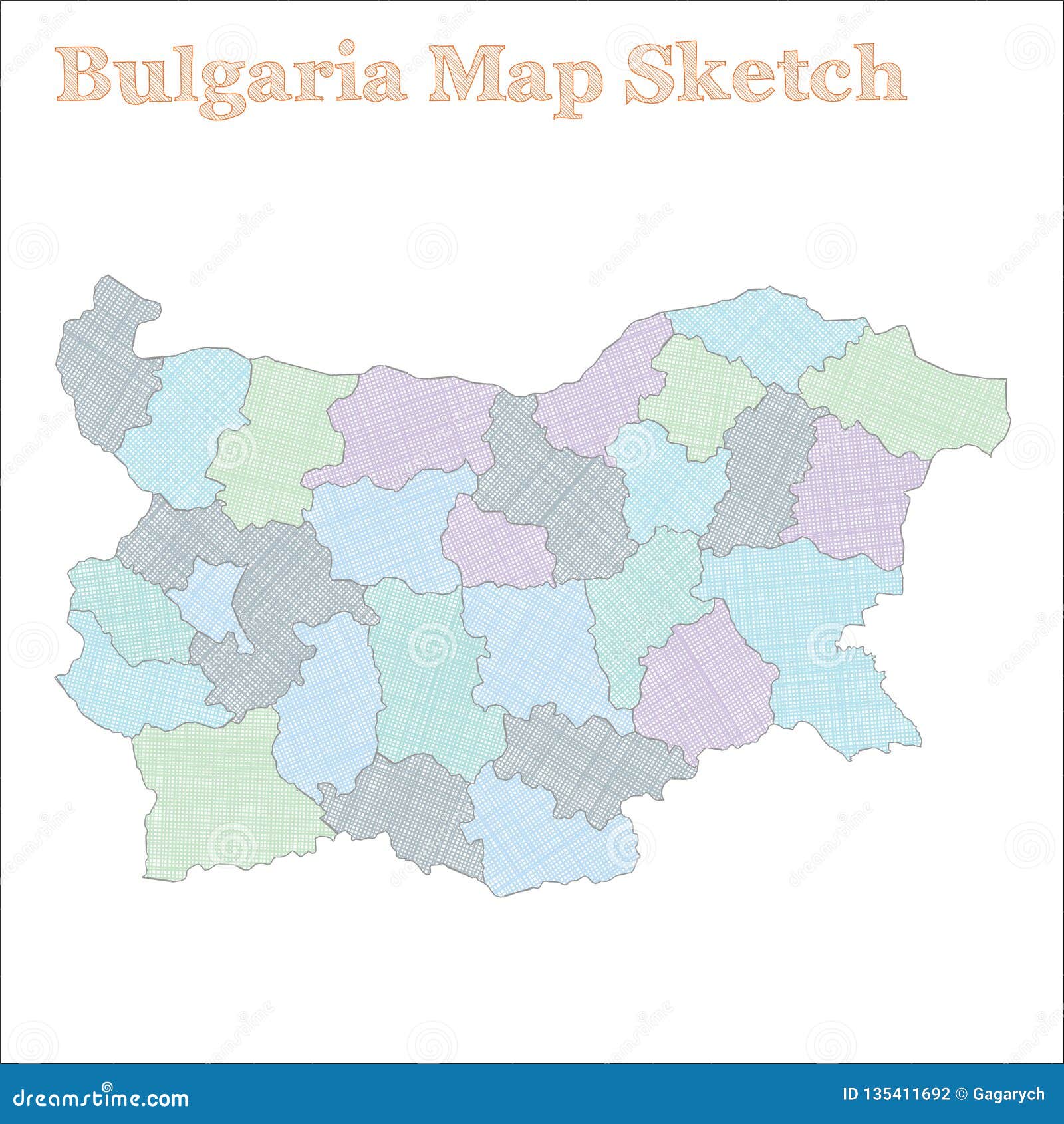 Mapa de Bulgaria ilustración del vector. Ilustración de muestra - 135411692