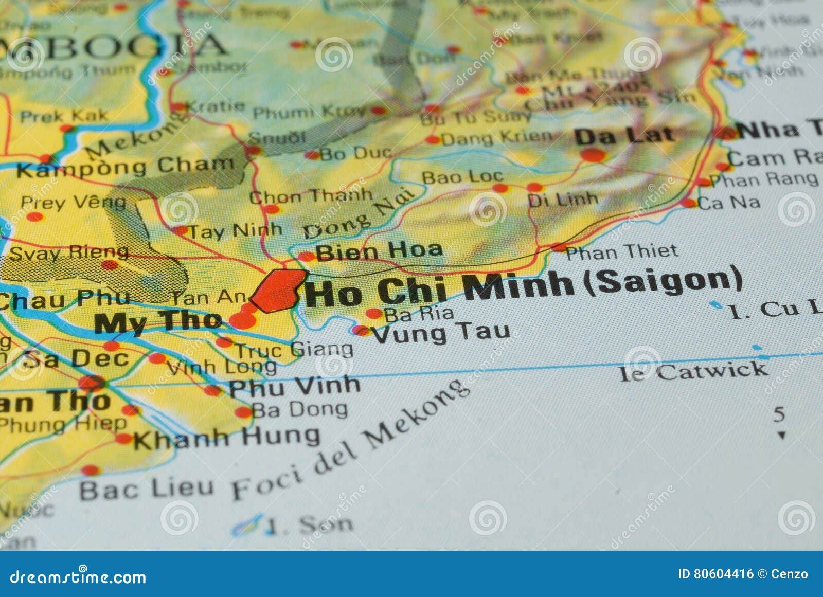 Mapa De Camino De Ho Chi Minh Foto de archivo - Imagen de ...