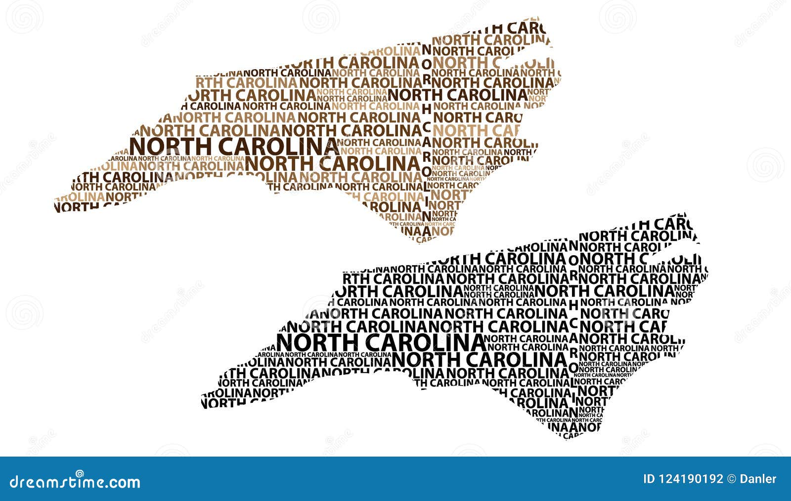 Mapa De Carolina Del Norte - Ejemplo Del Vector Ilustración del Vector ...